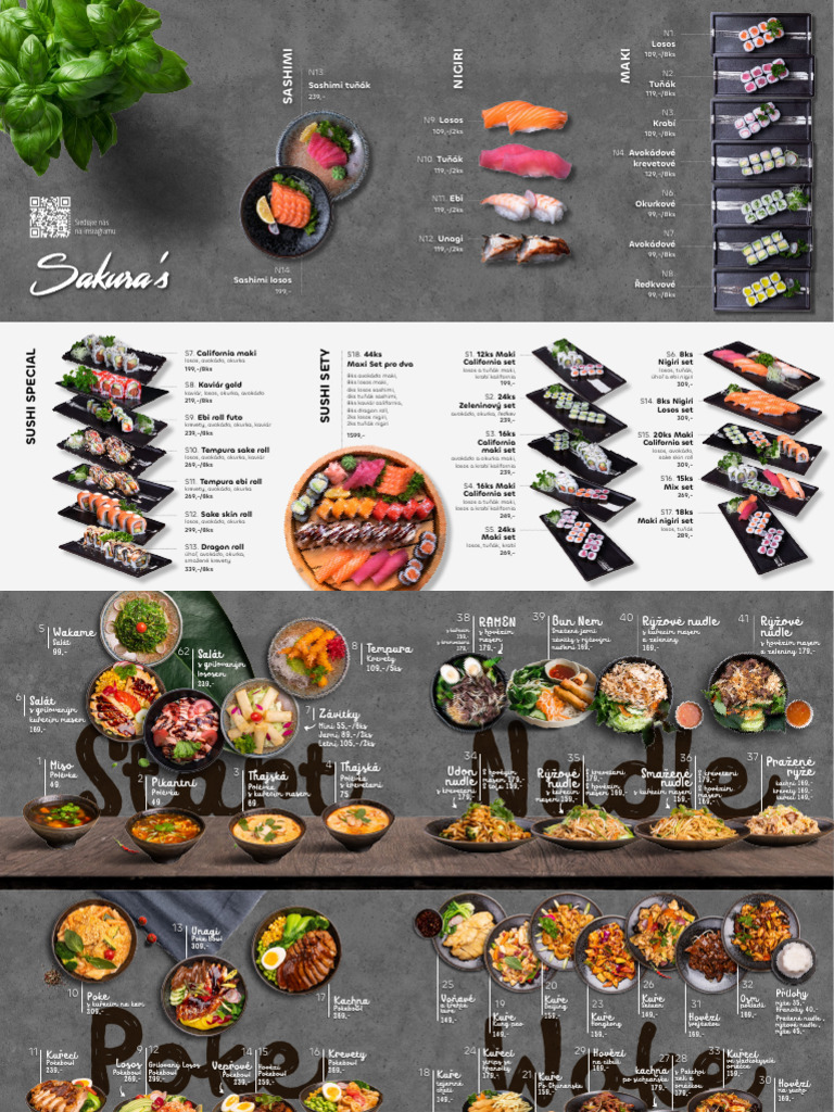 Sushi Menu: Maki, Nigiri, Sashimi Sets | PDF | Sushi | Foods