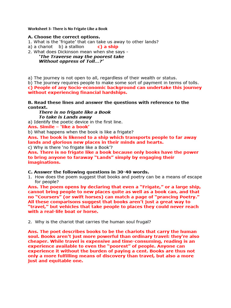 Analyzing Dickinson's "No Frigate" Poem | PDF