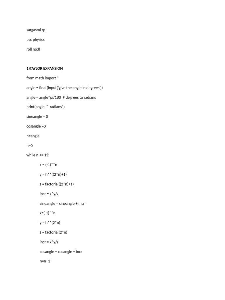 WORD | PDF | Angle | Square Root