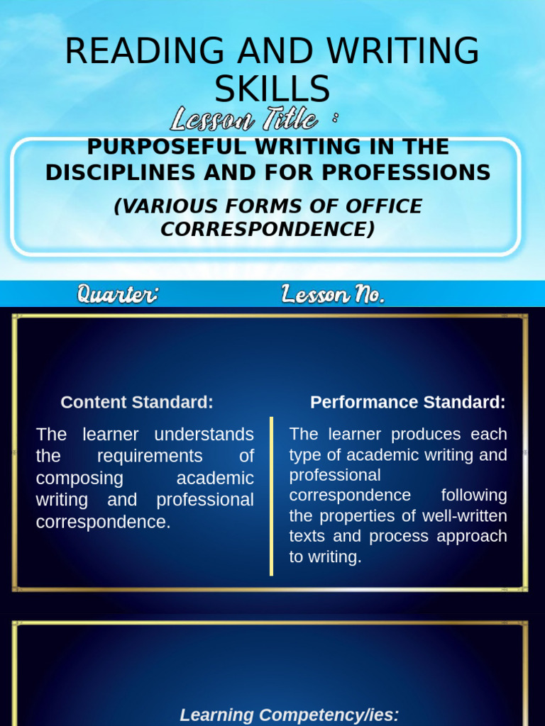 Office Correspondence Writing Guide | PDF | Receipt | Memorandum