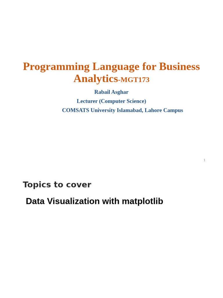 12-Data Visualization-1 | PDF | Scatter Plot | Histogram