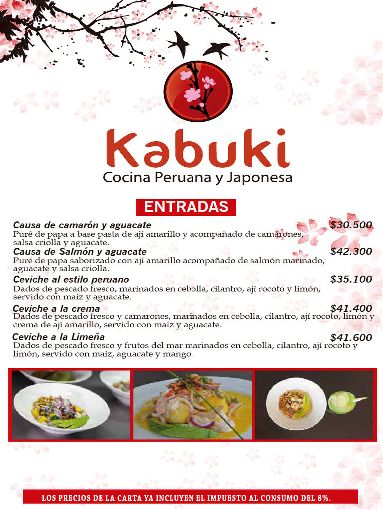 Menú Kabuki: Platos Destacados | PDF | Mariscos | Cilantro