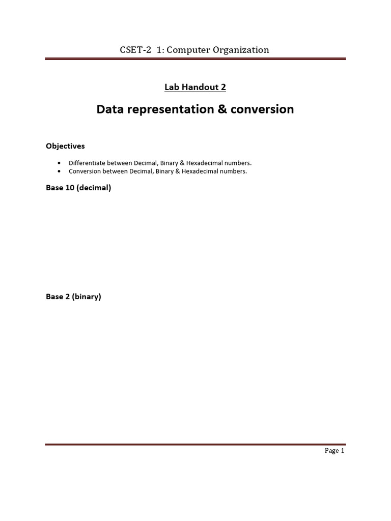 Lab Handout-2 | PDF | Mathematics | Arithmetic