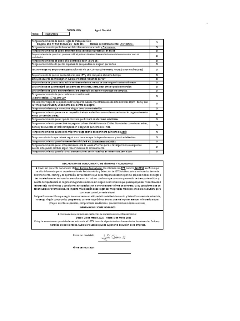 Checklist Form Edo79 | PDF | Labor