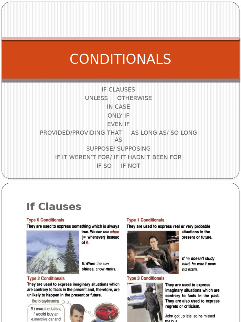 Understanding Conditional Clauses in English | PDF | Semantic Units | Linguistics