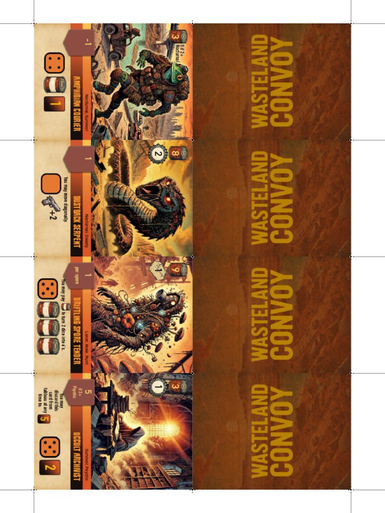 Wasteland Convoy PNP Foldable US Letter-Compressed | PDF | Superstitions