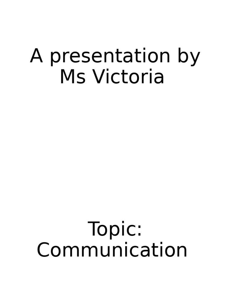 A Presentation - Ms Victoria | PDF