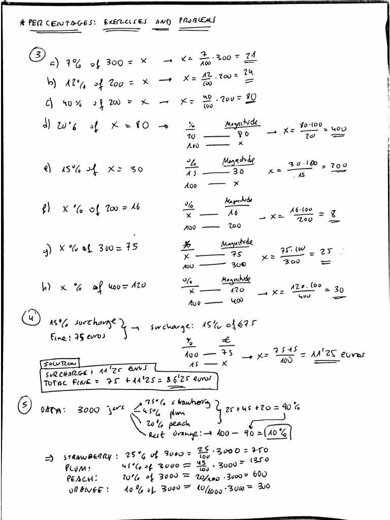 evercises_percentages_worksheet1 | PDF