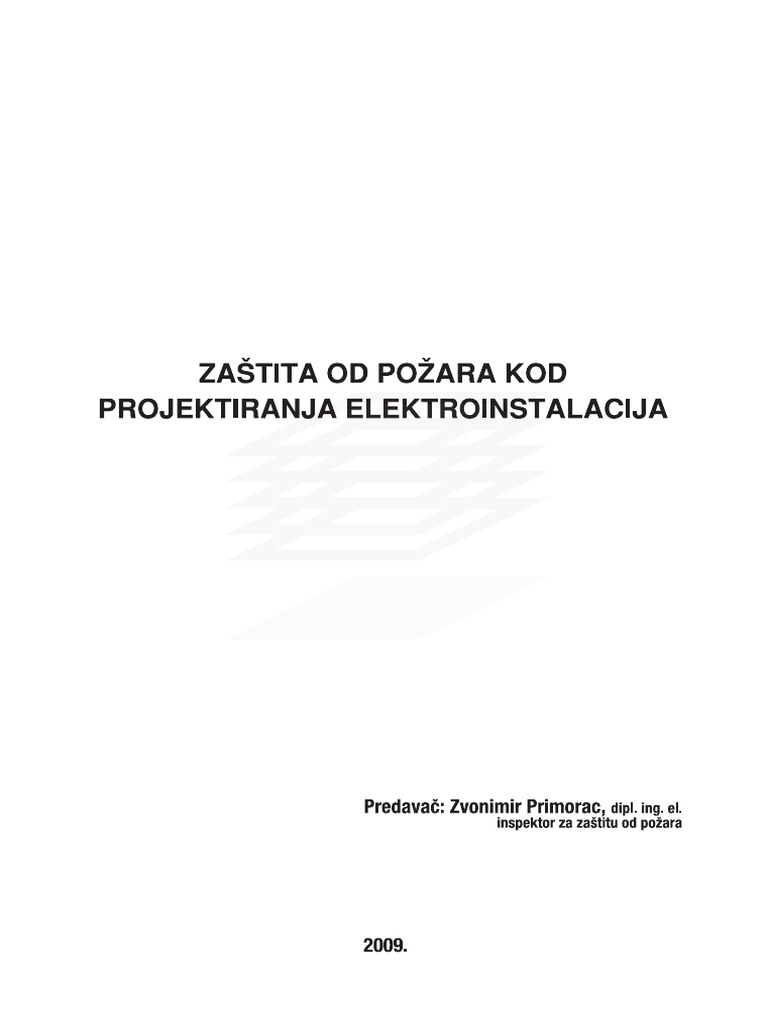 Zastita Od Pozara, Z. Primorac | PDF