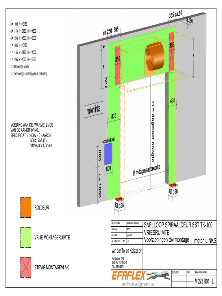 EFAFLEX Snelloop Spiraaldeur SST TK 100 | PDF