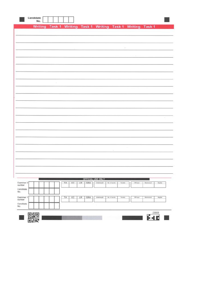 Writing Answer Sheet Task 1-2.JPG | PDF
