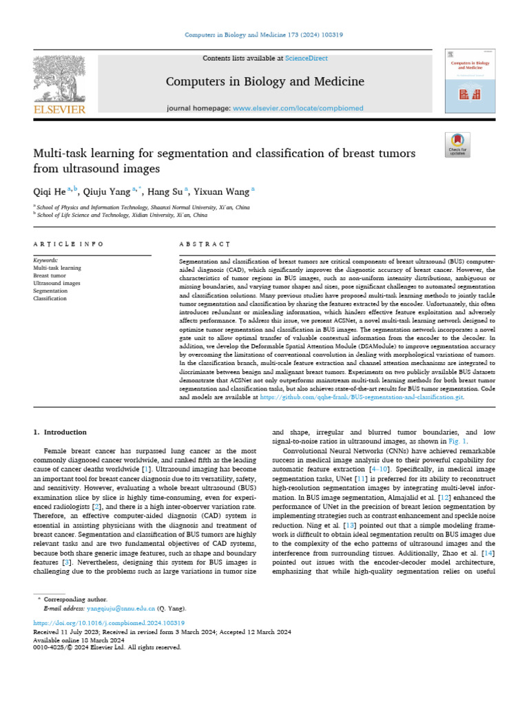 Multi-Task Segmentation Classifier | PDF | Image Segmentation | Computational Neuroscience