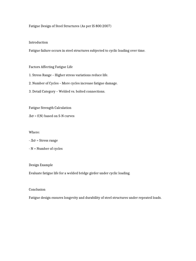 Is800 Fatigue | PDF