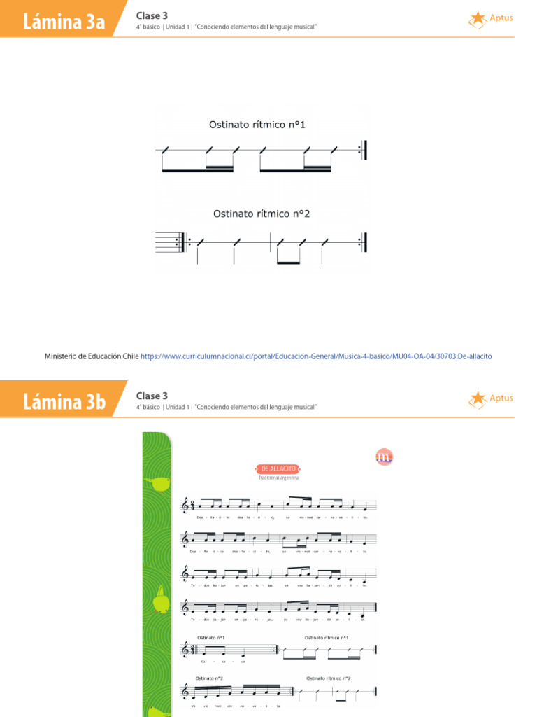2025 4 basico Musica Modulo 1 Clase 3 Laminas | PDF