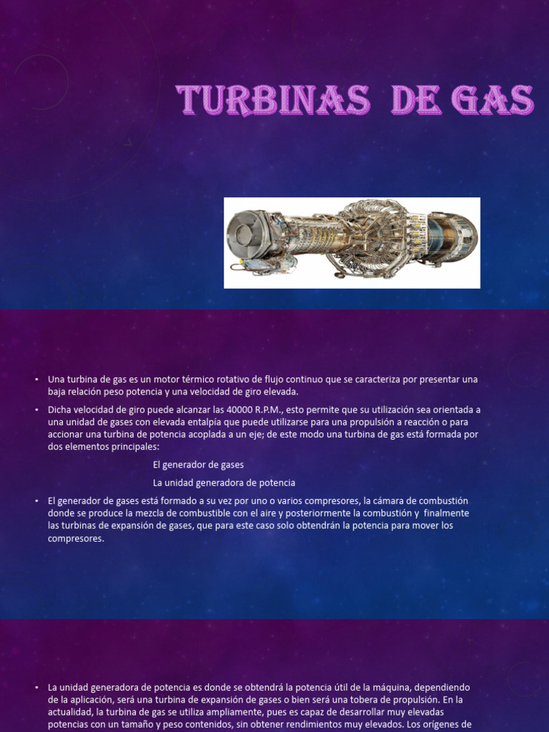 Turbinas de Gas | PDF | Turbina | Combustión