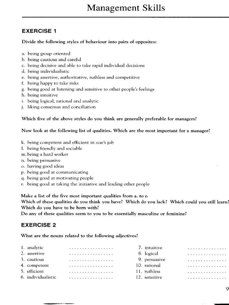 Management Skills | PDF