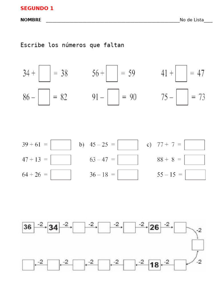 Actividades de Matemáticas 2° Grado | PDF