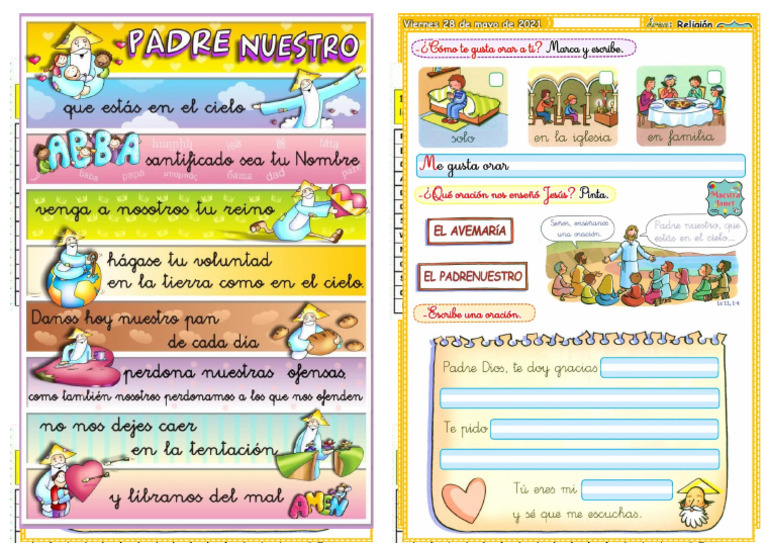 Ficha Aprendo A Rezar | PDF