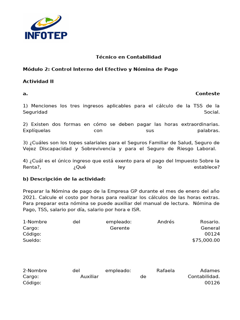 Ingresos para el Cálculo de la TSS | PDF | Salario | Contabilidad