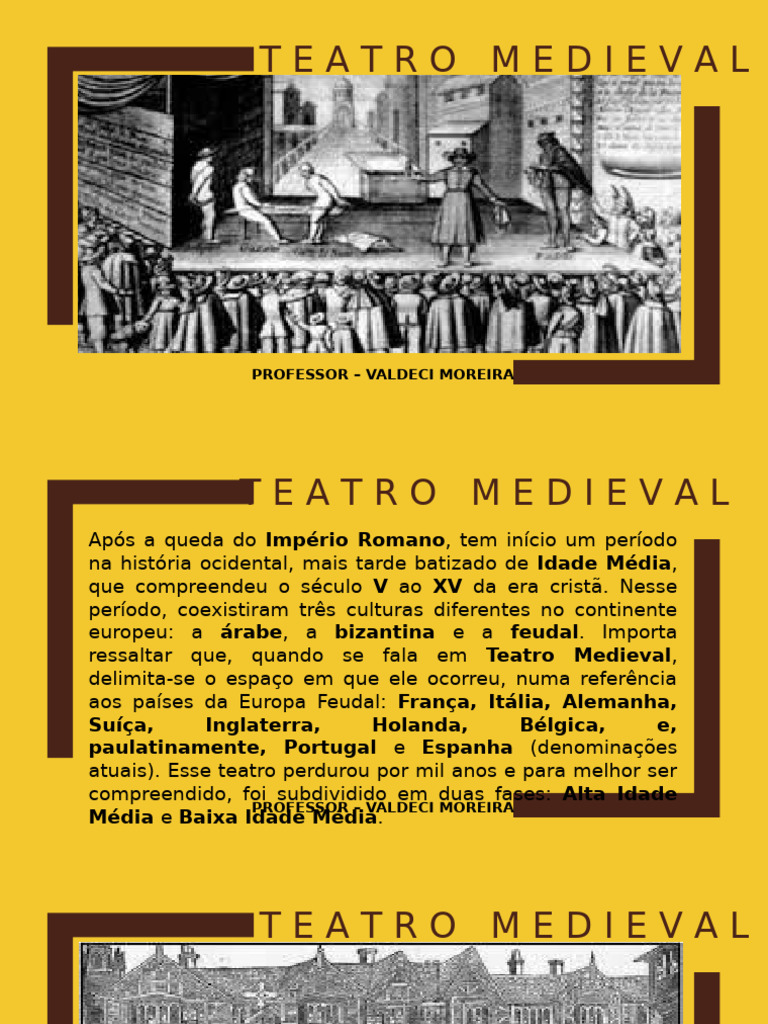 Teatro Medieval: Religioso e Profano | PDF | Idade Média | Teatro