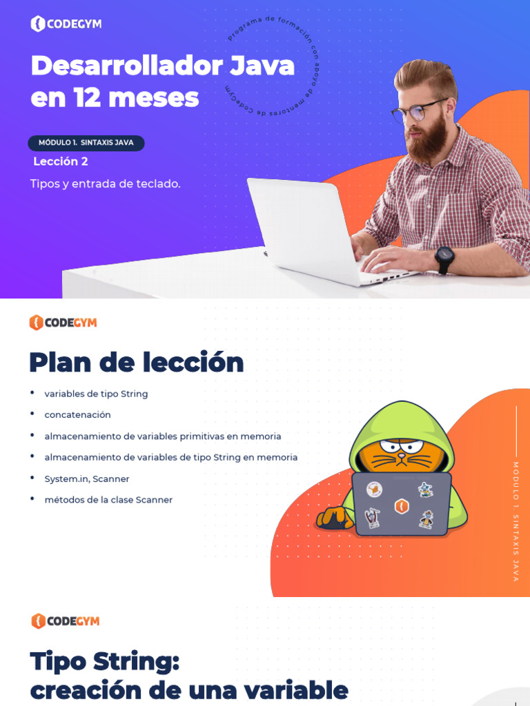 2 Tipos y teclado_ input_ES | PDF | Java (lenguaje de programación) | Variable (informática)