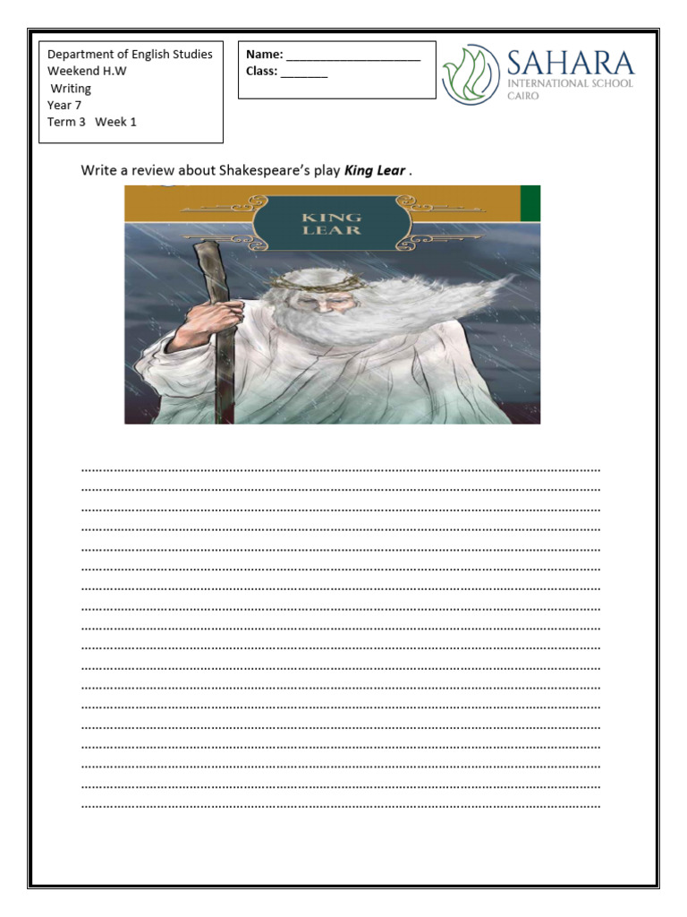 Write A Review About Shakespeare | PDF