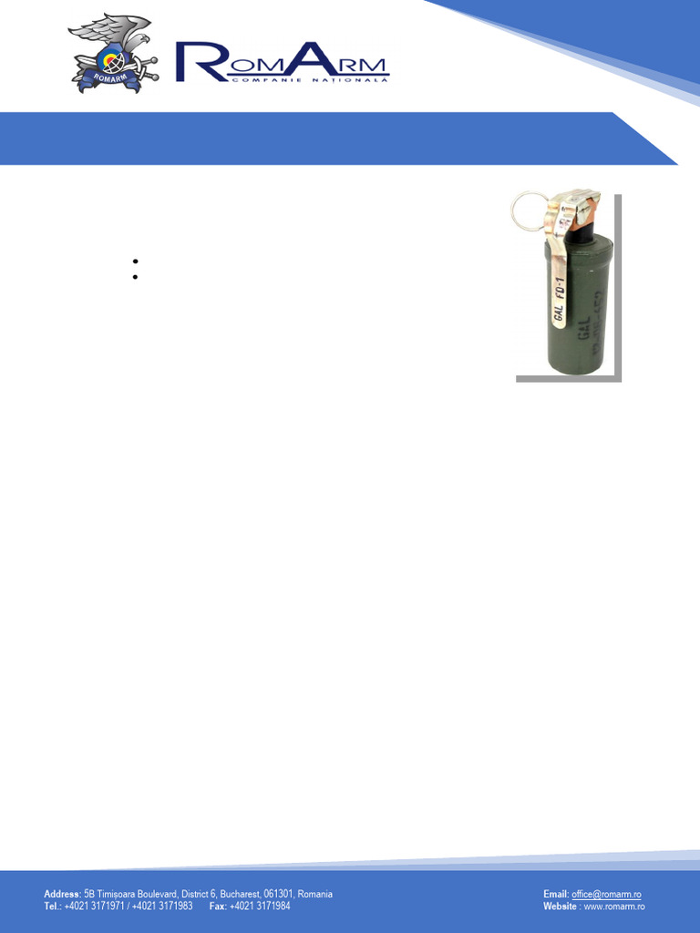 Light-Acoustic Hand Grenades Specs | PDF