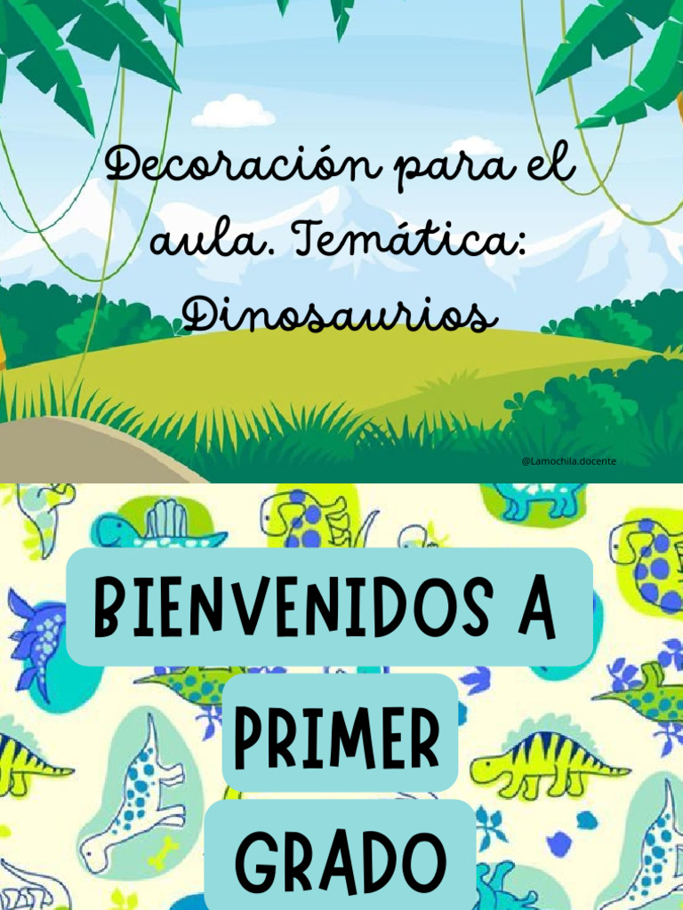 Decoración de Aula: Temática Dinosaurios | PDF