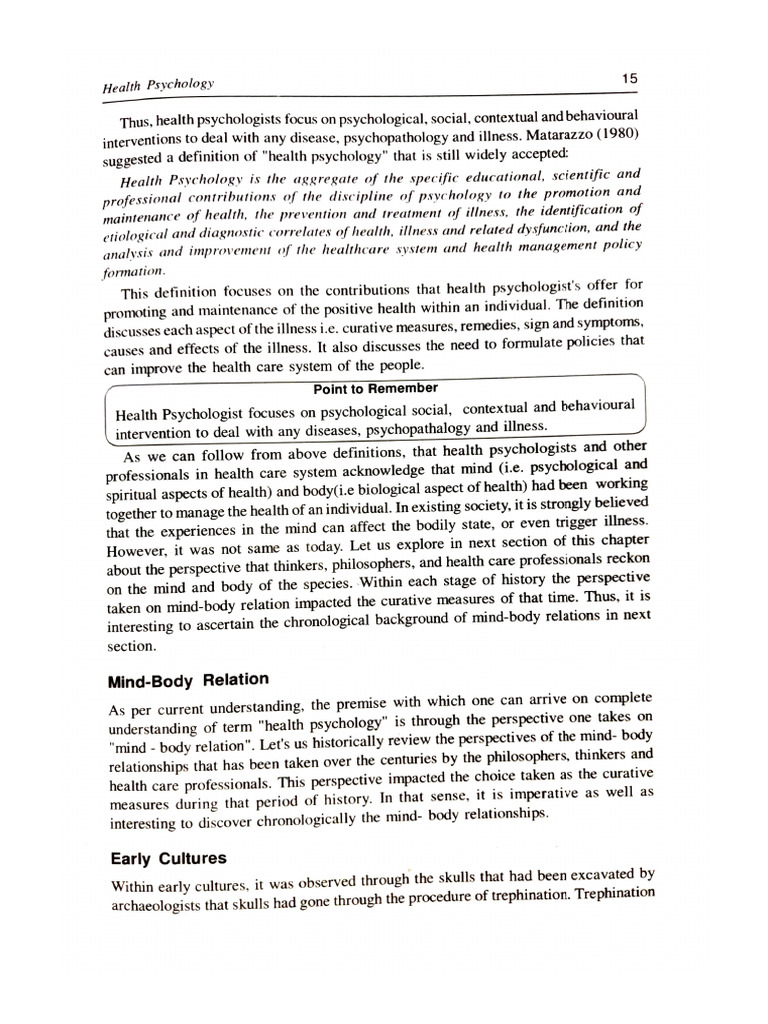 Mind Body Relationship (Arora and Sran) | PDF | Psychology ...