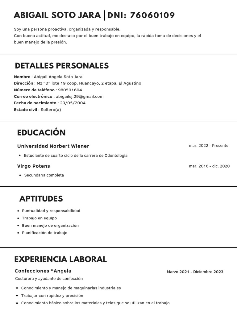 Abigail Soto Jara - CV | PDF