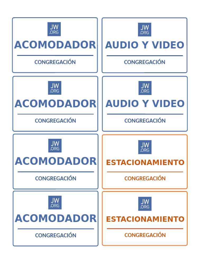 Responsabilidades del Acomodador JW | PDF