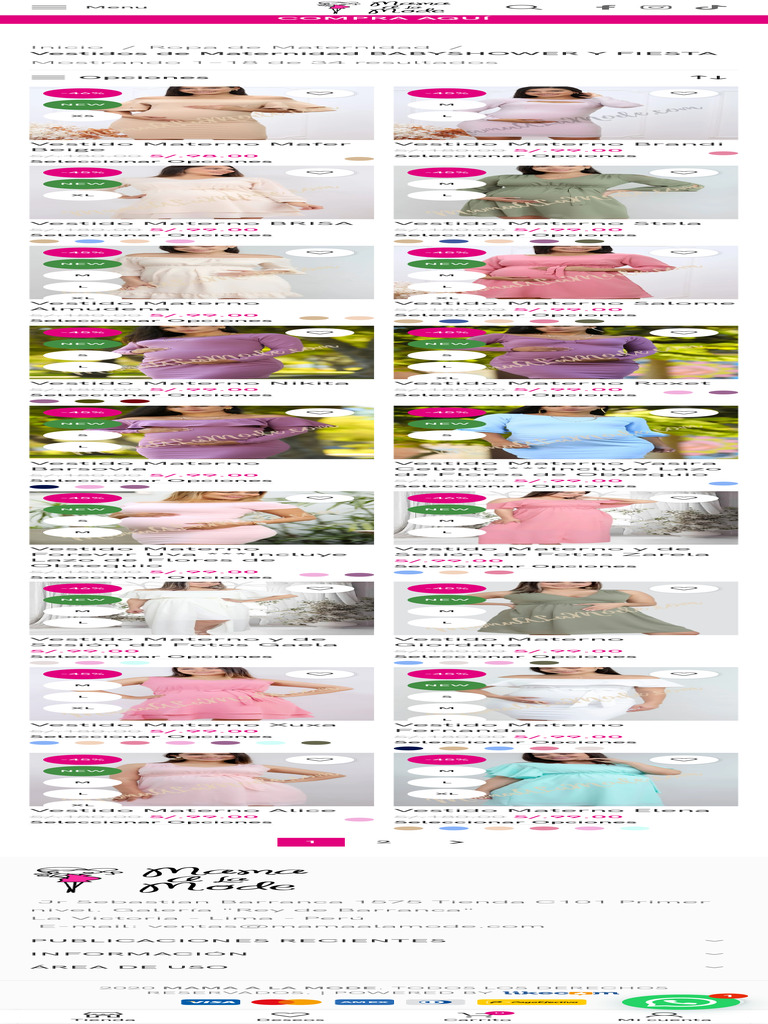 Vestidos de Maternidad BABYSHOWER Y FIESTA Mama A La Mode | PDF