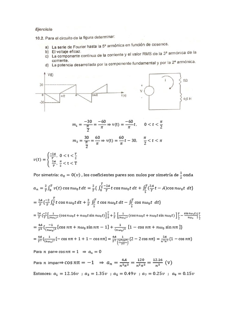 Ejercicio 3 Fourier | PDF