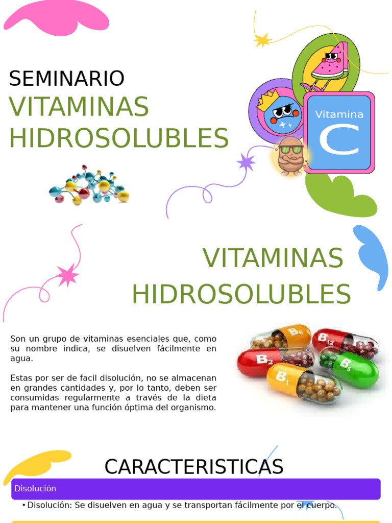 Vitaminas Hidrosolubles Esenciales | PDF | Vitamina | Vitamina B12