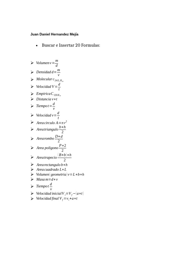 Formulas Integrales | PDF