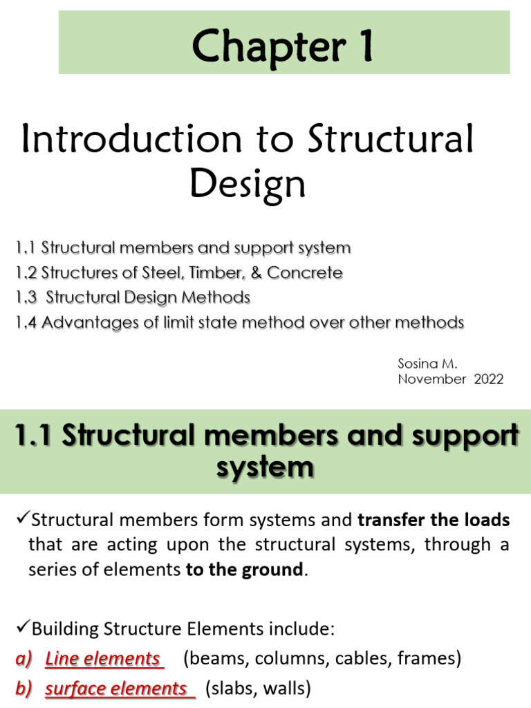 Chapter 1 - INTRODUCTION TO STRUCTURAL DESIG | PDF | Strength Of ...