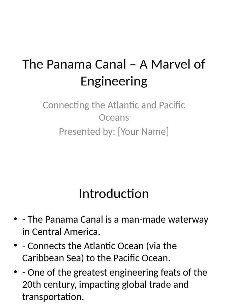 Panama Canal Presentation | PDF