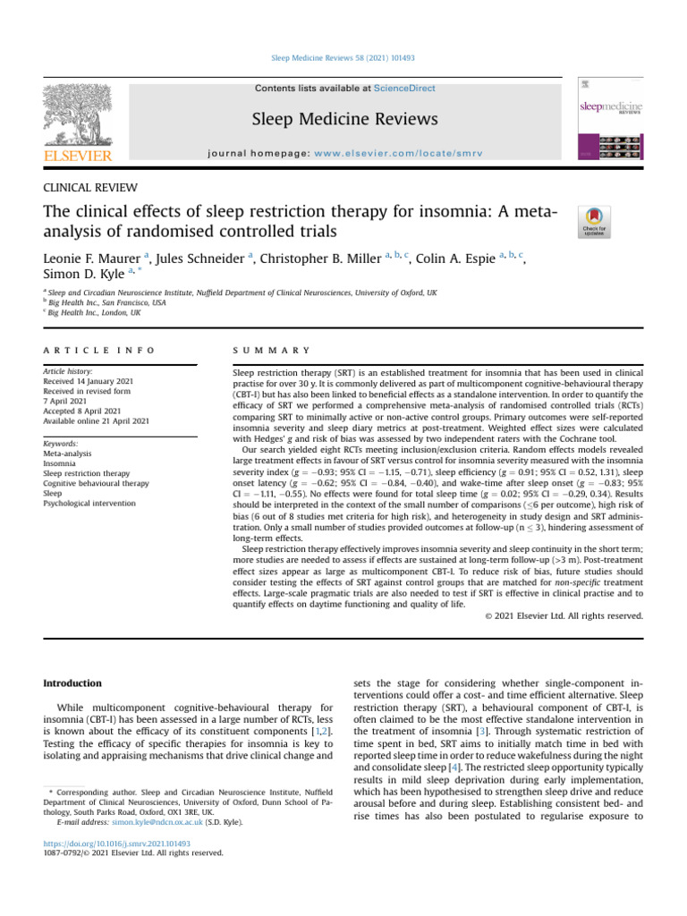 1 s2.0 S1087079221000782 Main | PDF | Randomized Controlled Trial ...