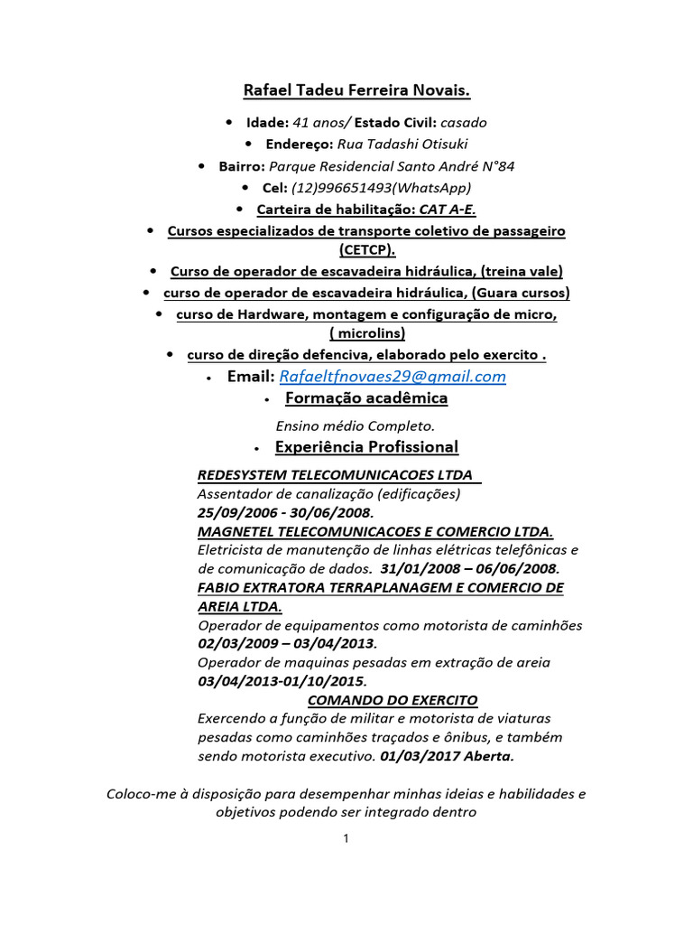 Curriculo Rafa | PDF