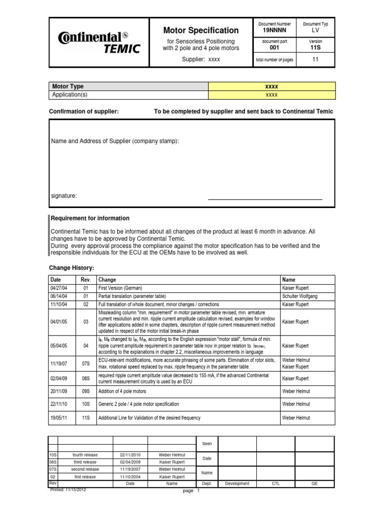 Motor Specification for 2 & 4 Pole Motors | PDF | Discrete Fourier ...