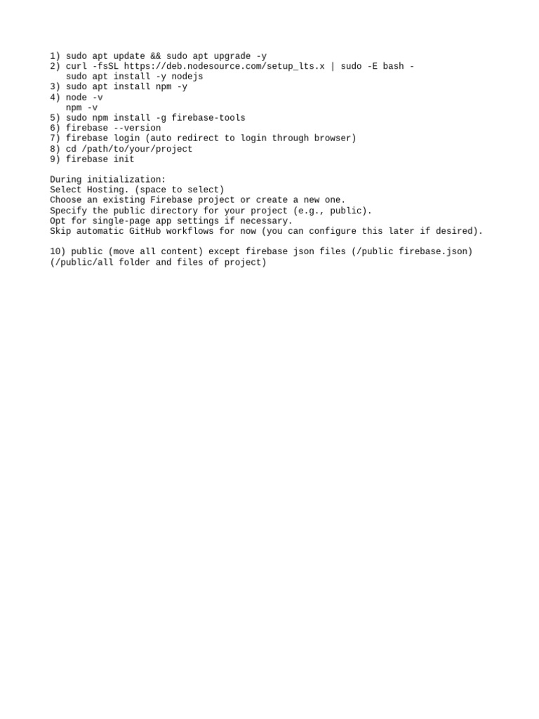 Firebase Setup Deploy | PDF