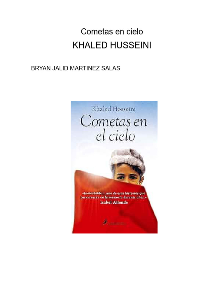 Cometas En El Cielo Resumen Y Análisis Pdf Afganistán Amor