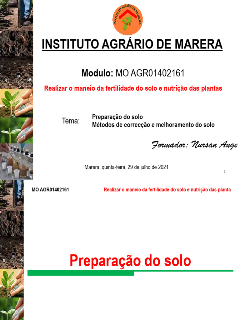 RDA3_Sessao 16 - Fertilidade Do Solo e Nutrição Das Plantas | PDF ...