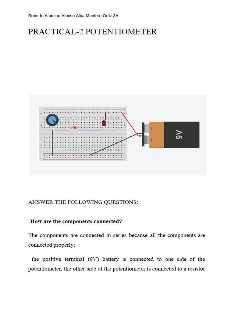 Practical-2 Potentiometer | PDF