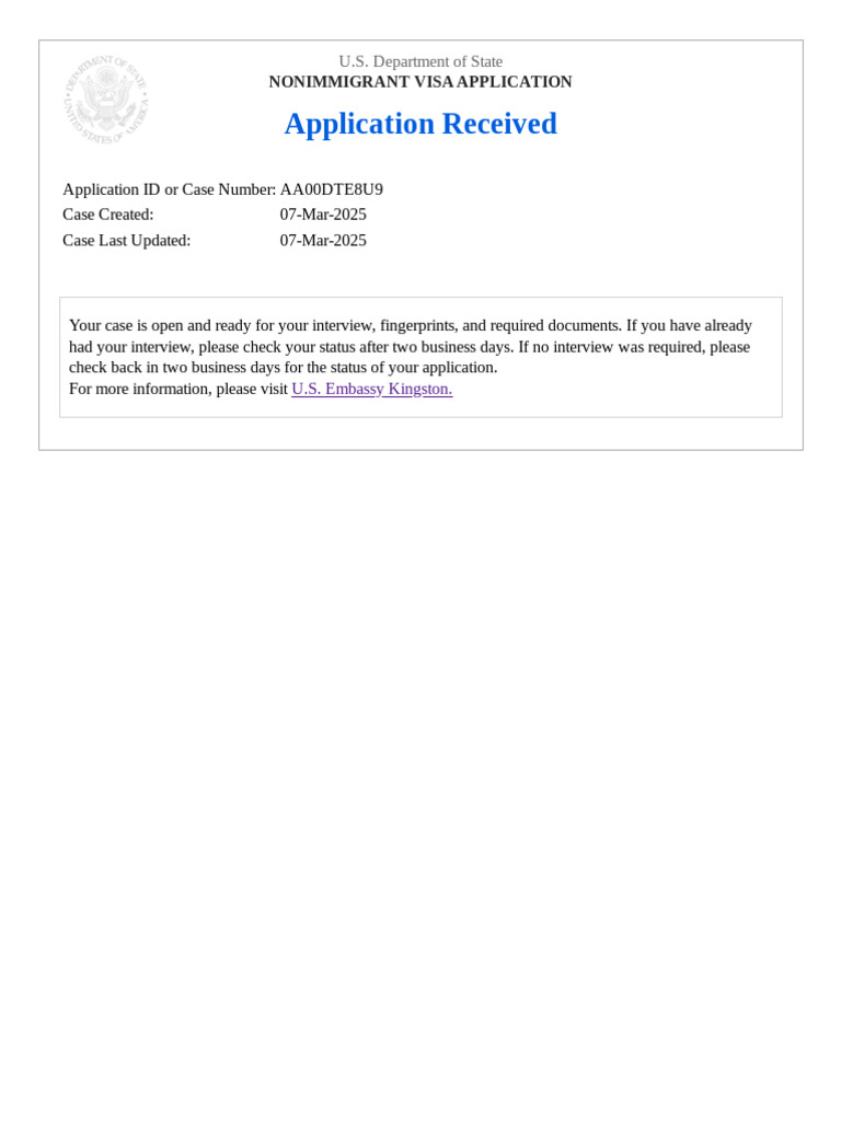 Application Received | PDF