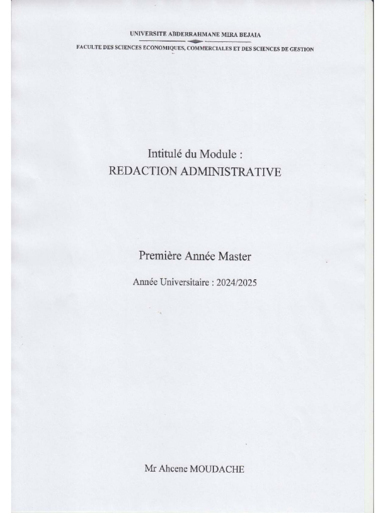 Rédaction Administrative | PDF