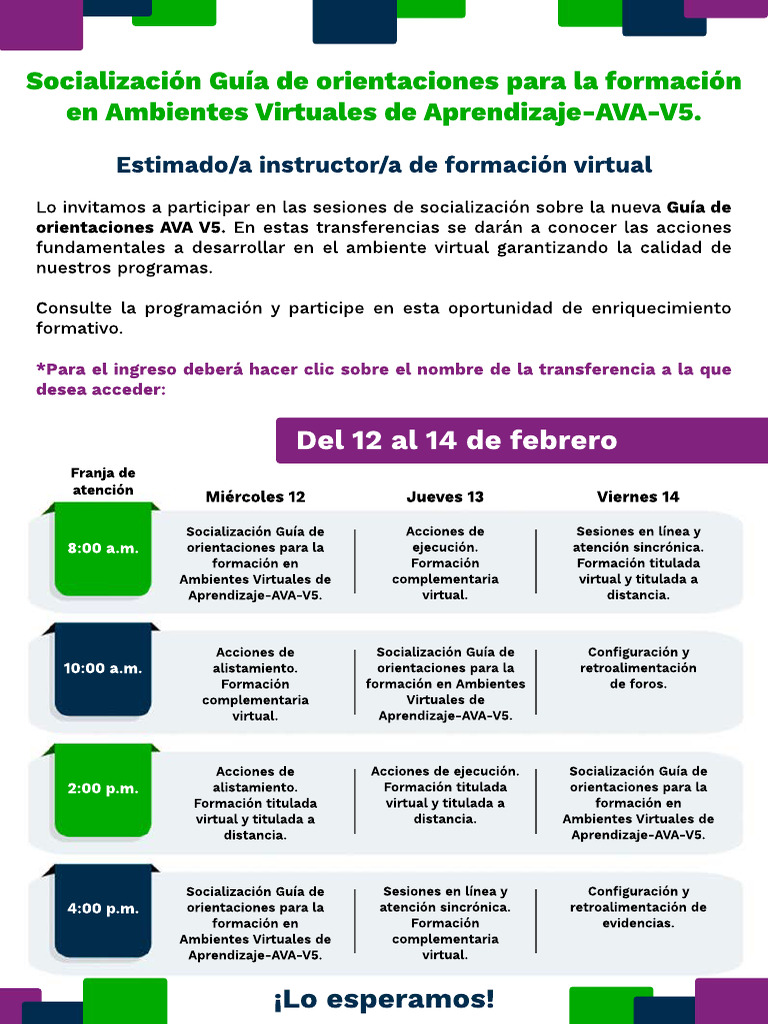 Programacion Guia AVA FEBRERO 2025 | PDF