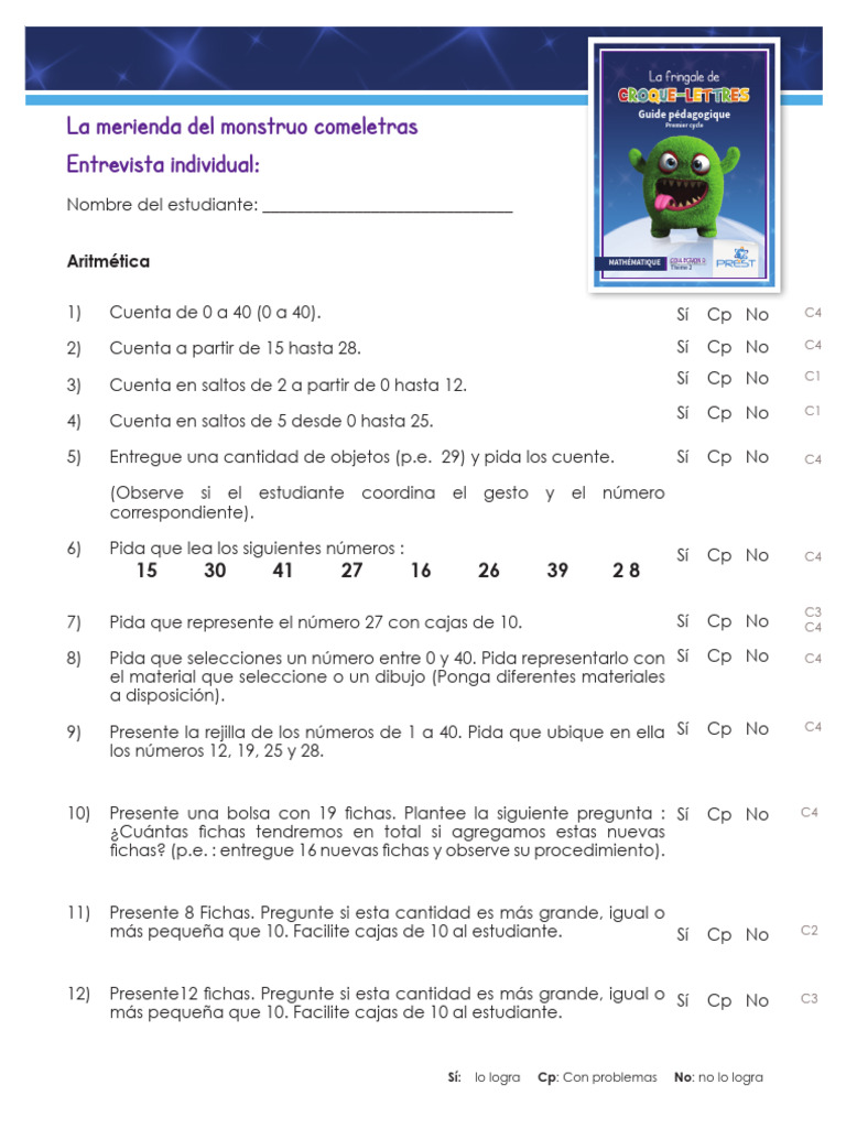 Maitrise Des Connaissances 1-2-5oct ESP | PDF