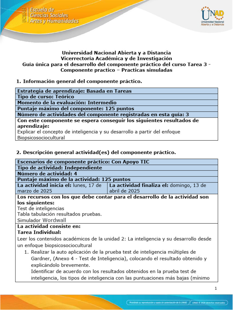 Guía para El Desarrollo Del Componente Práctico y Rúbrica de Evaluación - Tarea 3 - Componente ...