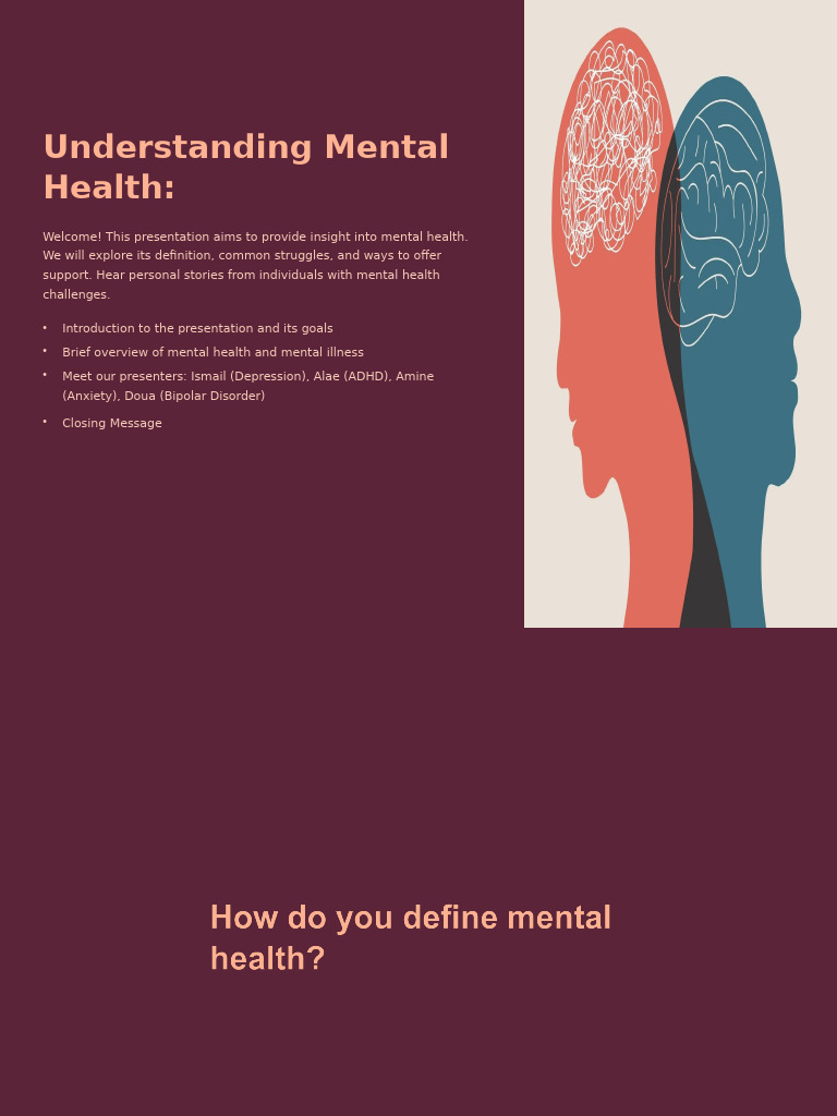Understanding-Mental-Health (1) | PDF | Mental Disorder | Anxiety